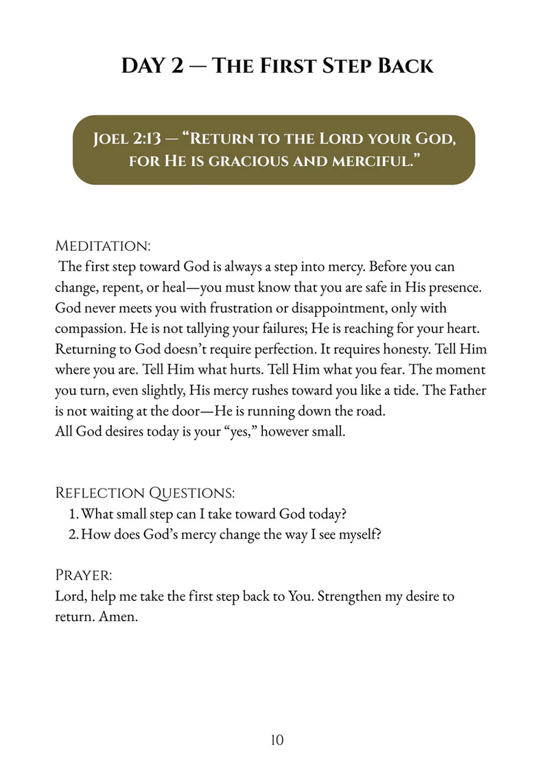 Return To Me - Lenten Prayer Guide, NEW — Full of Grace USA