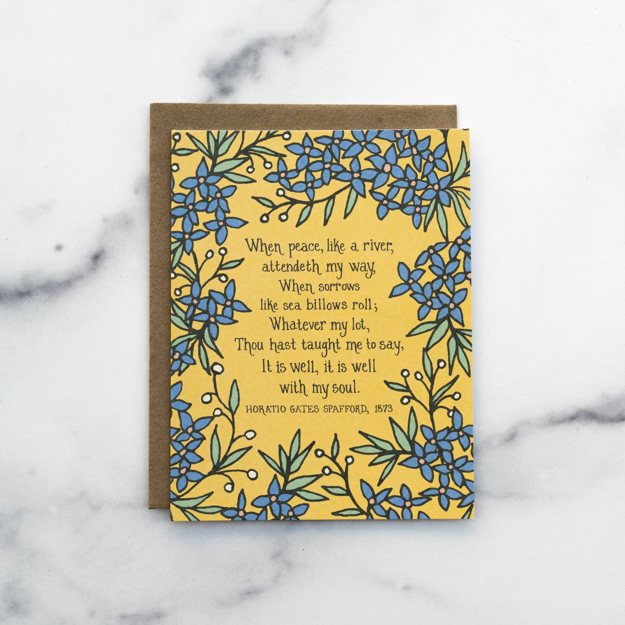 Little Things Studio - It Is Well With My Soul Hymn Greeting Card ...