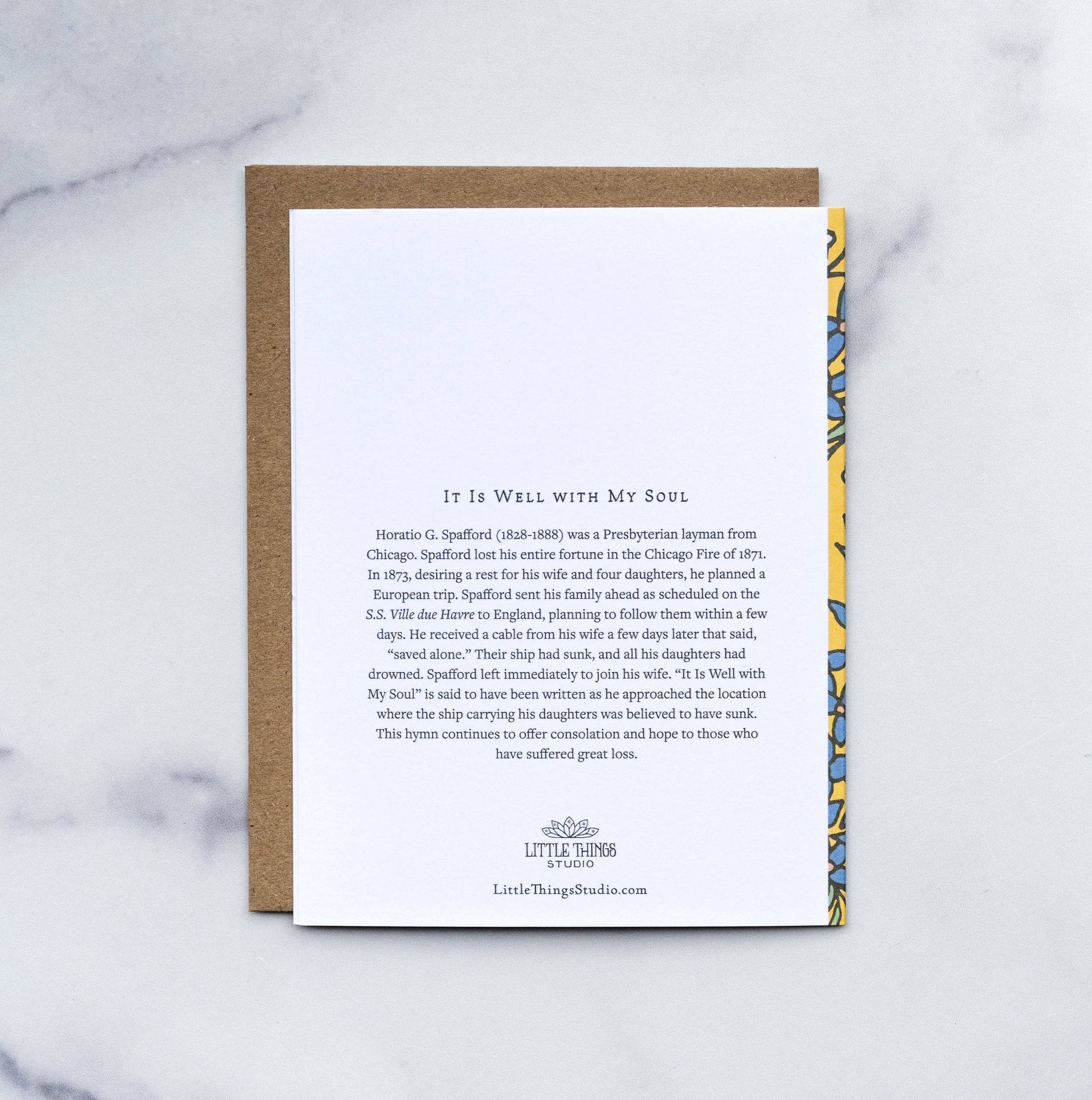 Little Things Studio - It Is Well With My Soul Hymn Greeting Card ...