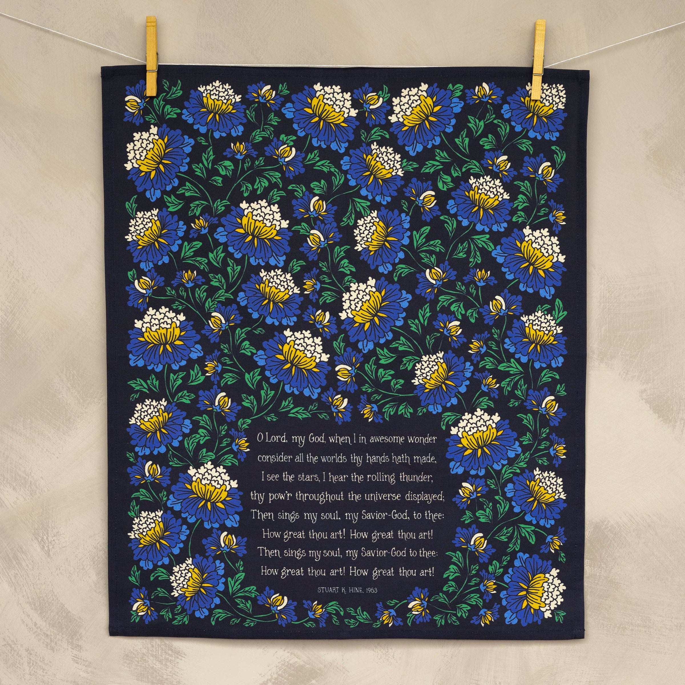 Little Things Studio - How Great Thou Art Hymn Tea Towel - Full Color ...