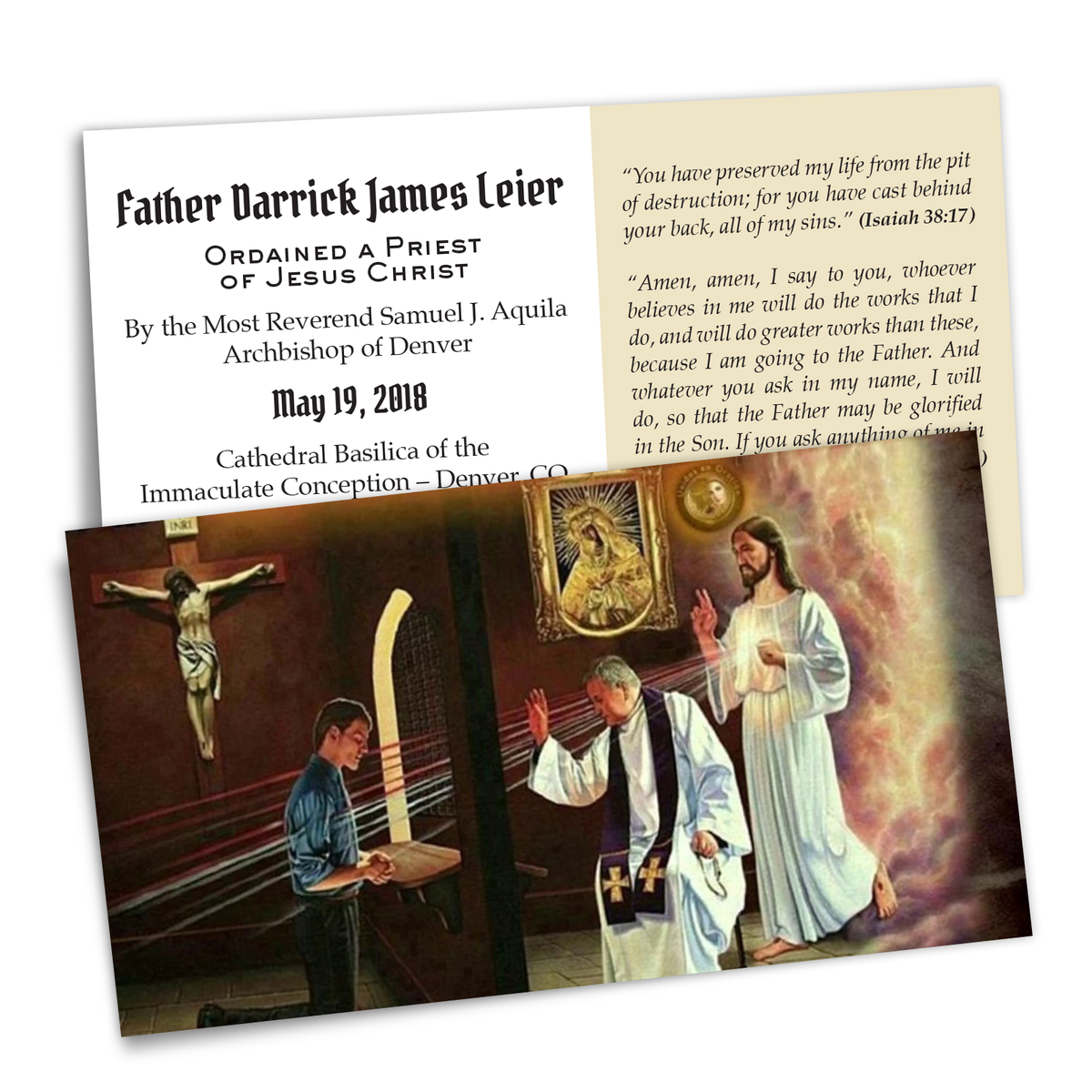 Custom Designed Holy Cards