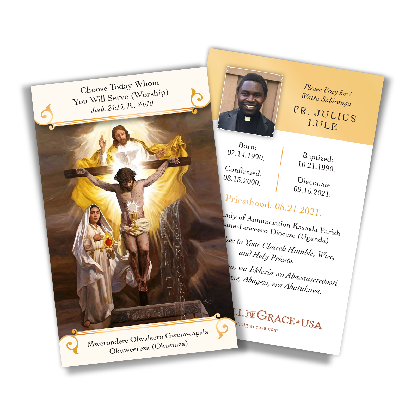Custom Designed Holy Cards — Full of Grace USA